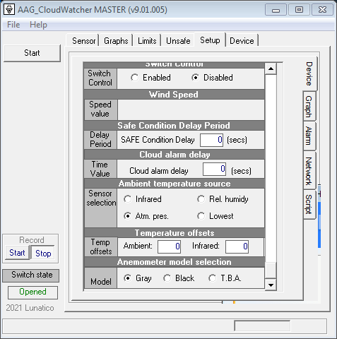 Ambient temperature readings and the CloudWatcher - Lunatico 中文